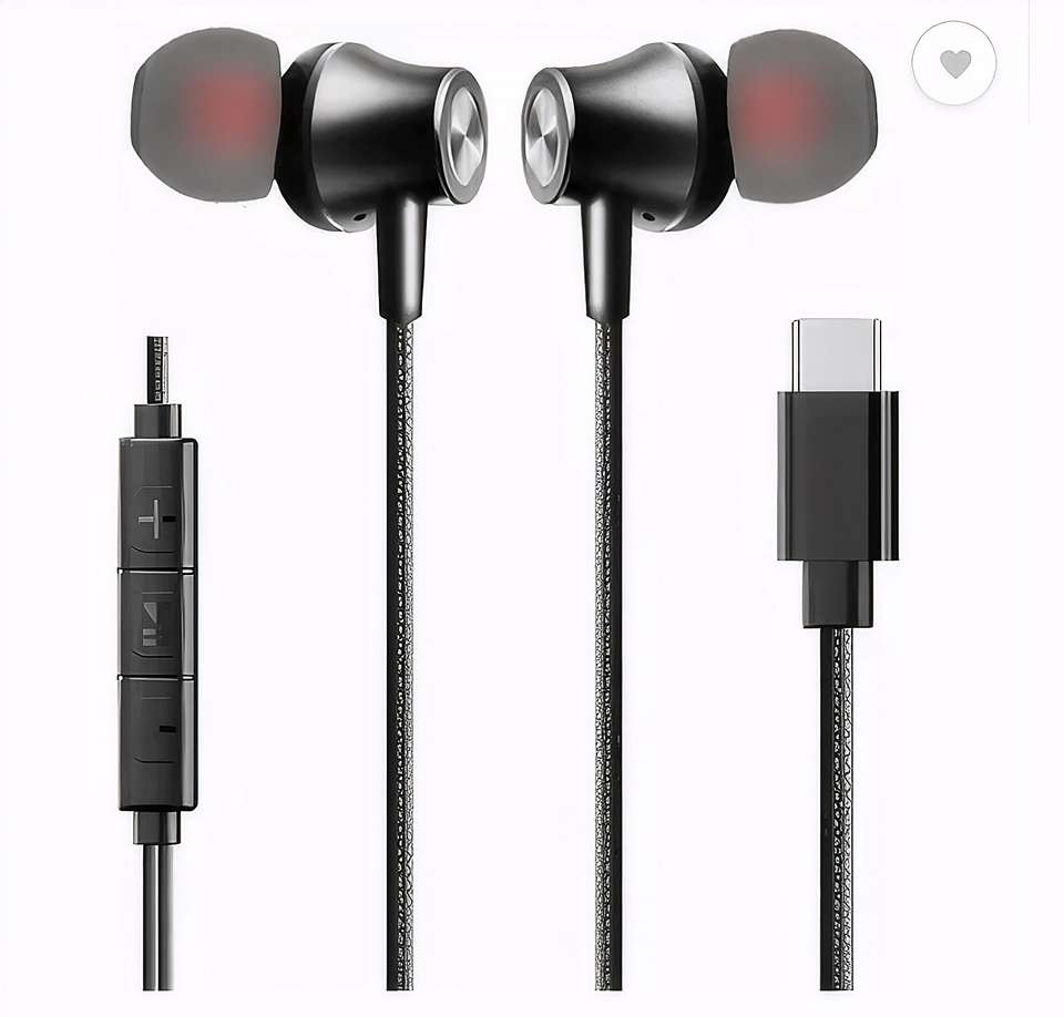 GROOK Tune C Type C Earphone with mic, In-Line Controls, 1.2M Tangle ...