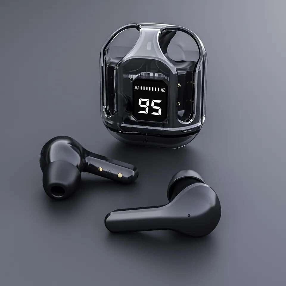 Jeteck Latest Wireless Earbuds ENC Noise Canceling Translucent Smart ...