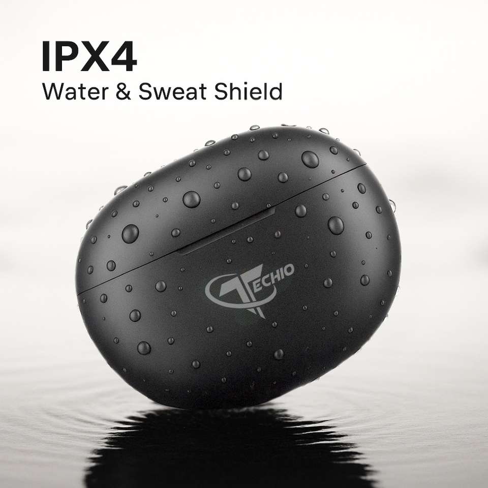 TECHIO C1 Air Air | 50Hr Playtime 45ms Low Latency RGB Gaming TWS ...