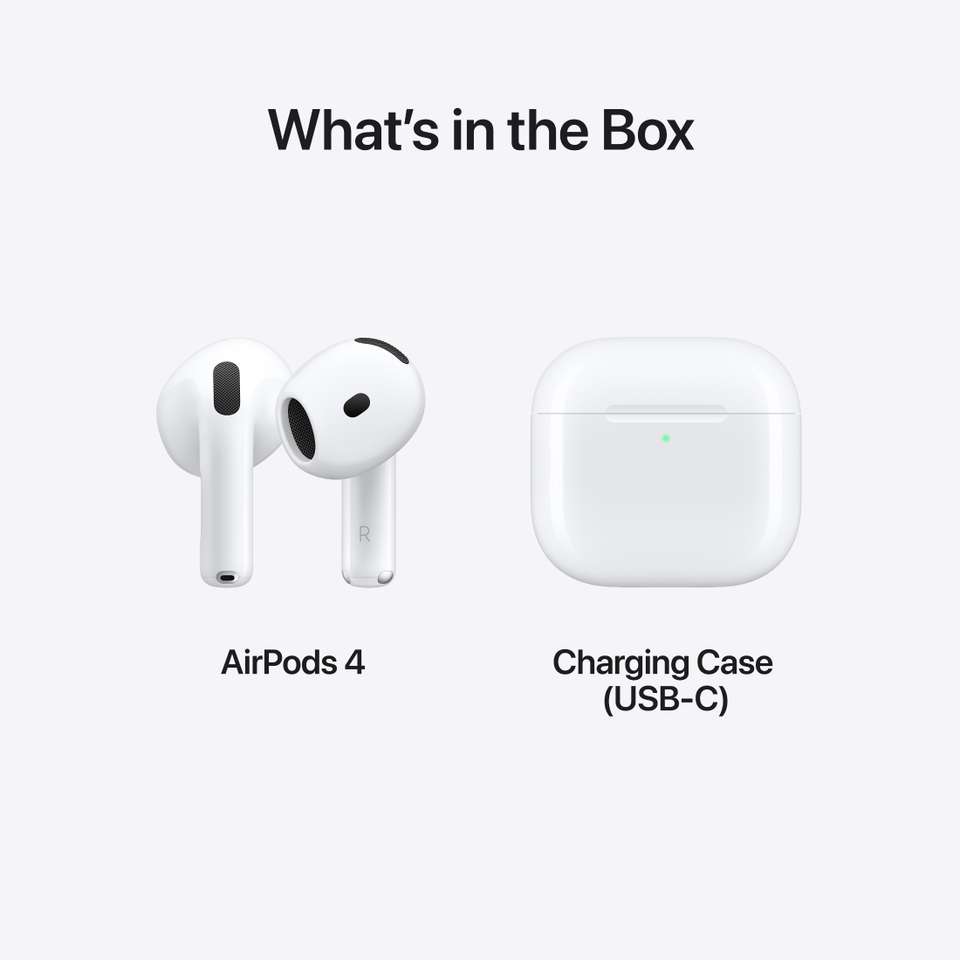 Apple AirPods 4 Wireless Earbuds, Personalised Spatial Audio,Sweat and ...