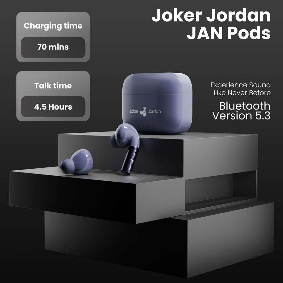 Joker And Jordan TWS Earbuds with 100 HRS Playtime,(50ms Low Latency ...