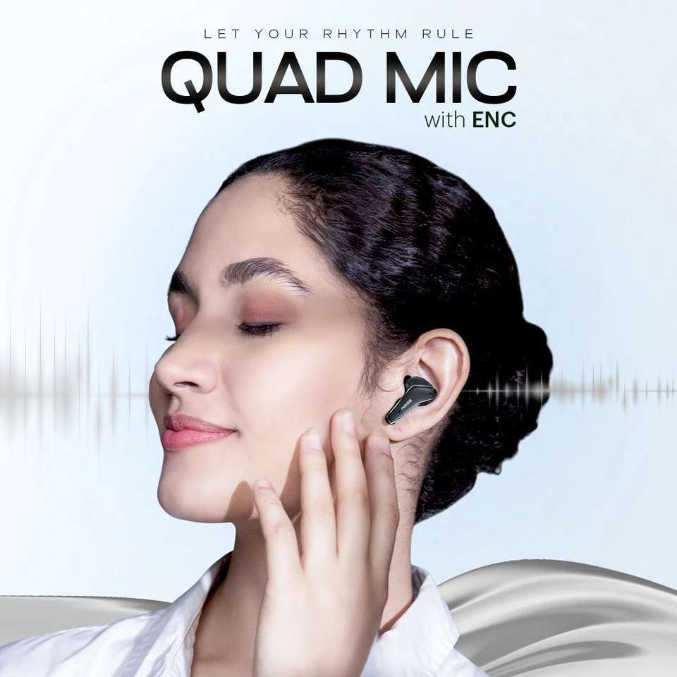 Noise Buds VS102 Elite with 50Hr Playtime, ENC, Quad Mic, Chrome finish ...
