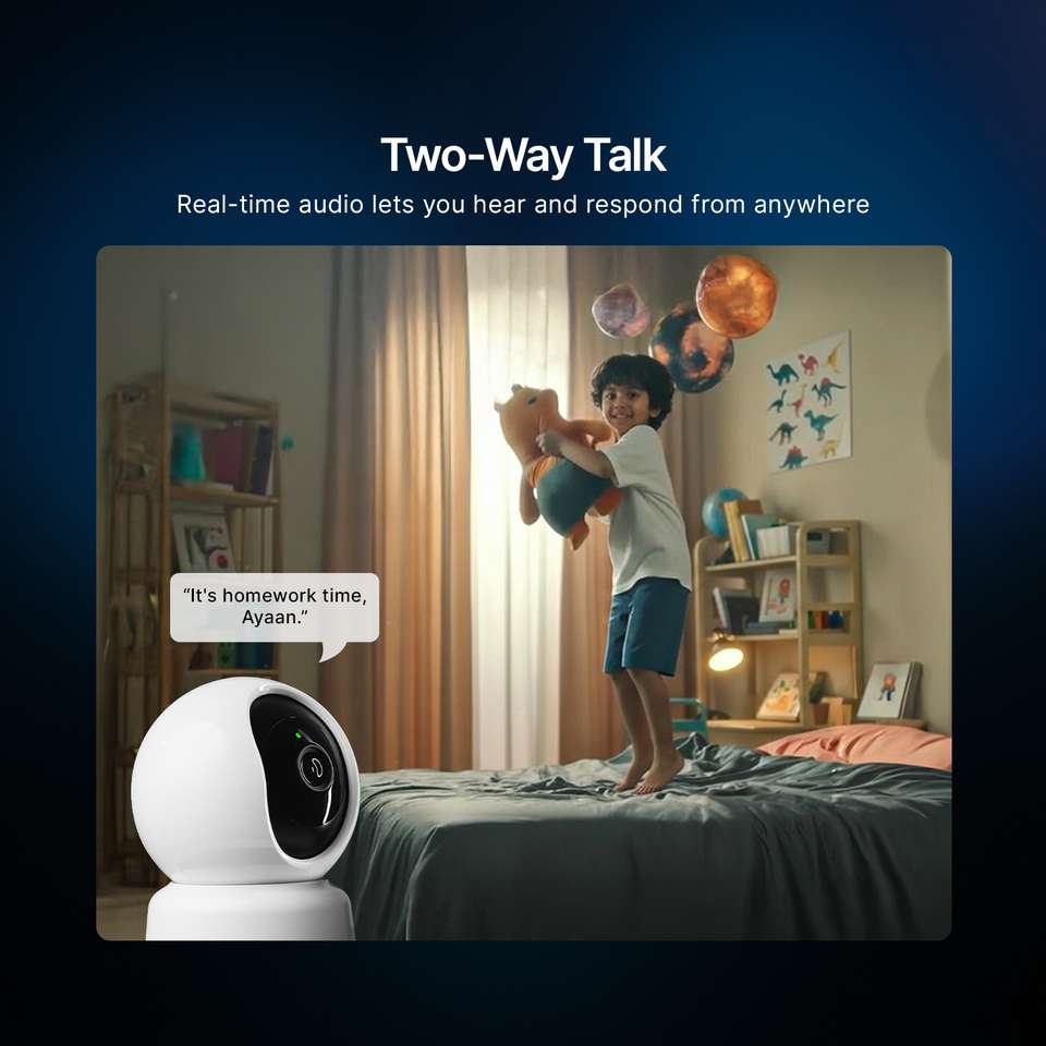 Qubo Smart 360 degree 2K|3MP(2026 Edition)|AI App Alerts|Alarm|Cloud+SD ...