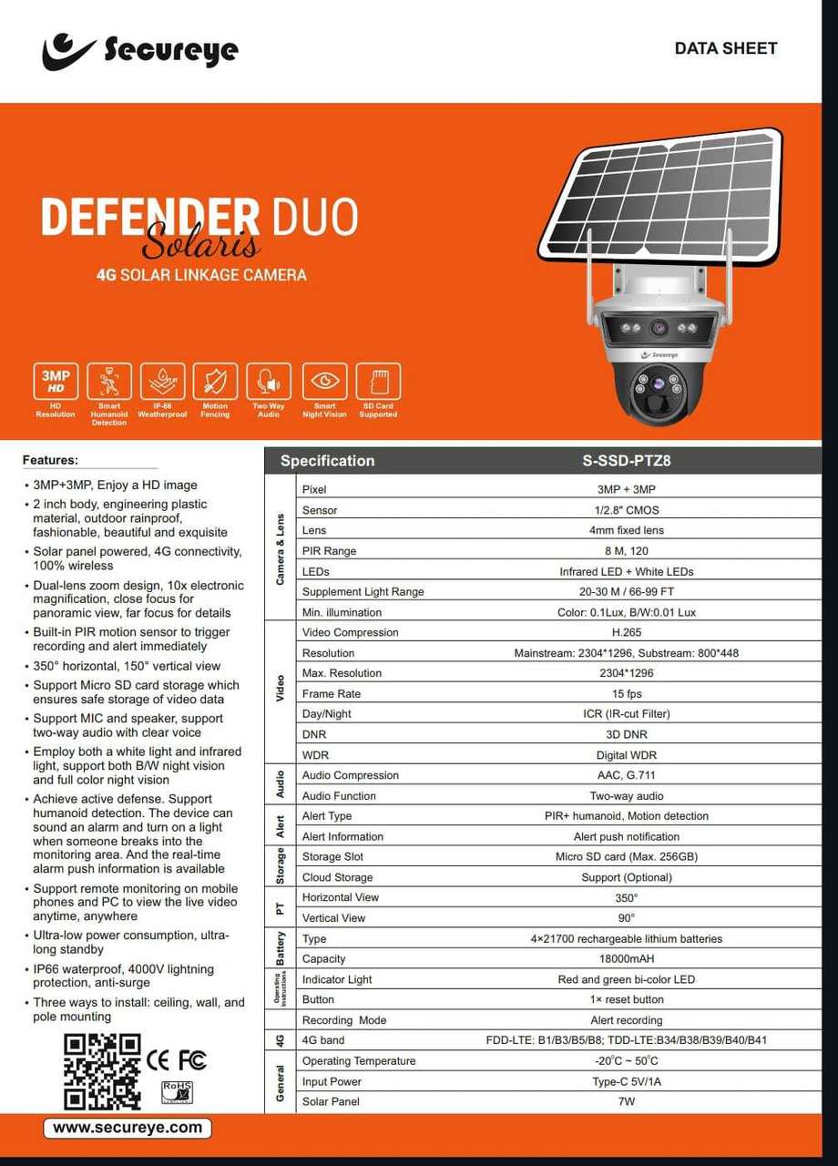 SECUREYE 4MP SOLAR 4G PT CAMERA Security Camera Price in India - Buy ...