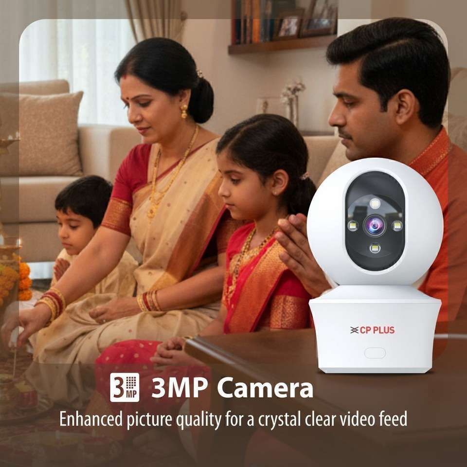 CP PLUS EZ-P34Q 3MP Smart Wi-Fi CCTV Camera with 360 Pan Tilt & Colour ...