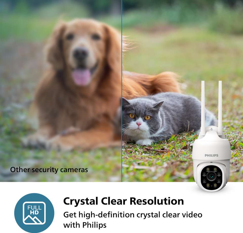 PHILIPS HSP 3800, 2MP, Color Night Vision, 2-Way Talk, Weatherproof ...