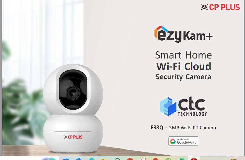 CP PLUS E38-Q WIFI 3MP 2K INDOOR SECURITY CCTV WIRELESS CAMERA Security ...