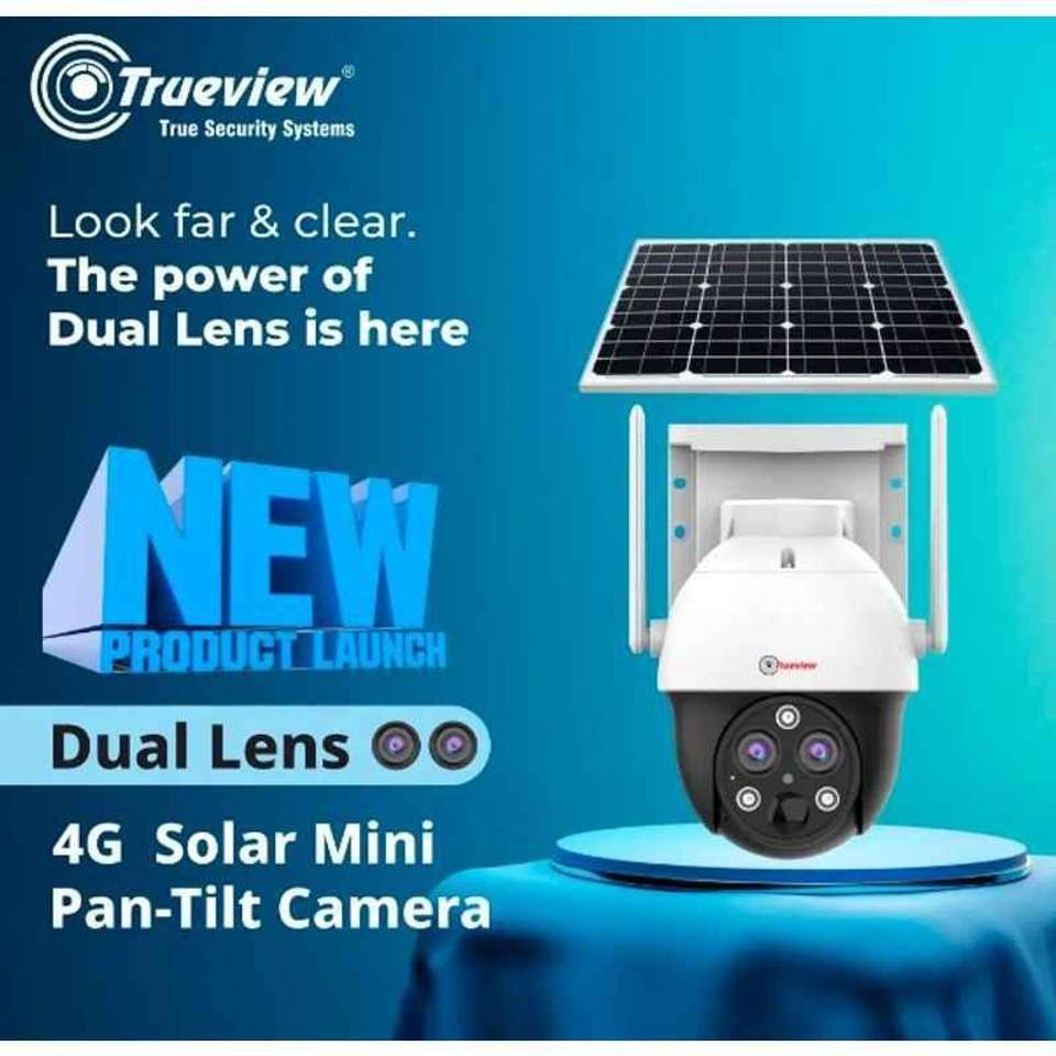 Trueview T18164 3MP Dual 3mm+8mm Lens 4G Solar Mini Pan-Tilt IR 30Mtr ...