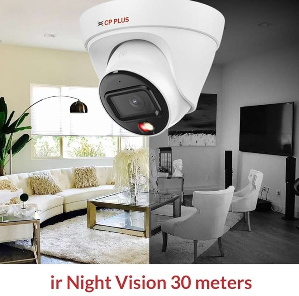 CP PLUS 2MP IP Dome CP-UNC-DA21L3C-D-Q,3.6mm Lens,STQC cert, IP67,30mtr ...