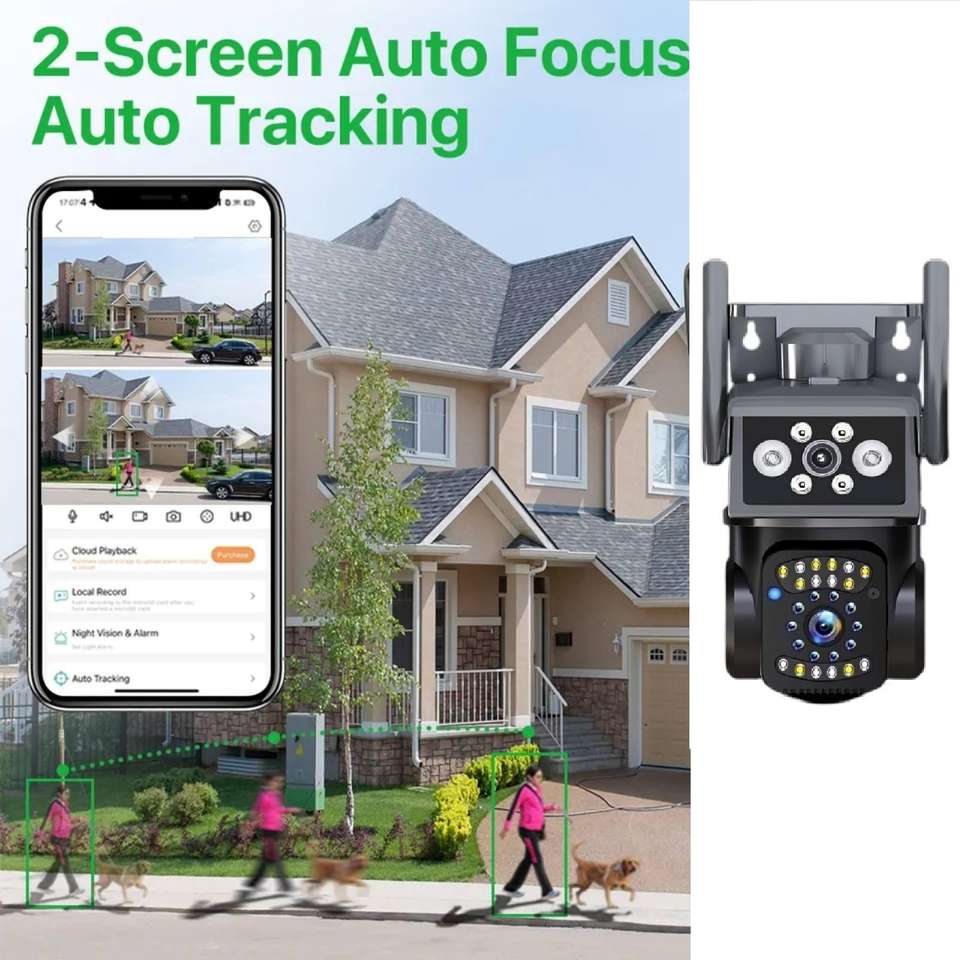 AVOIHS CCTV WIFI Dual Lens Camera Ptz 360° Smart Surveillance Night ...