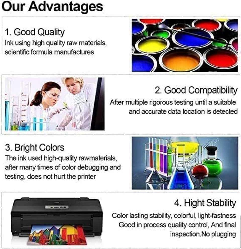 verena GI 73 Refill Ink Compatible for G570 G670 Printers Pack Of 6 ...