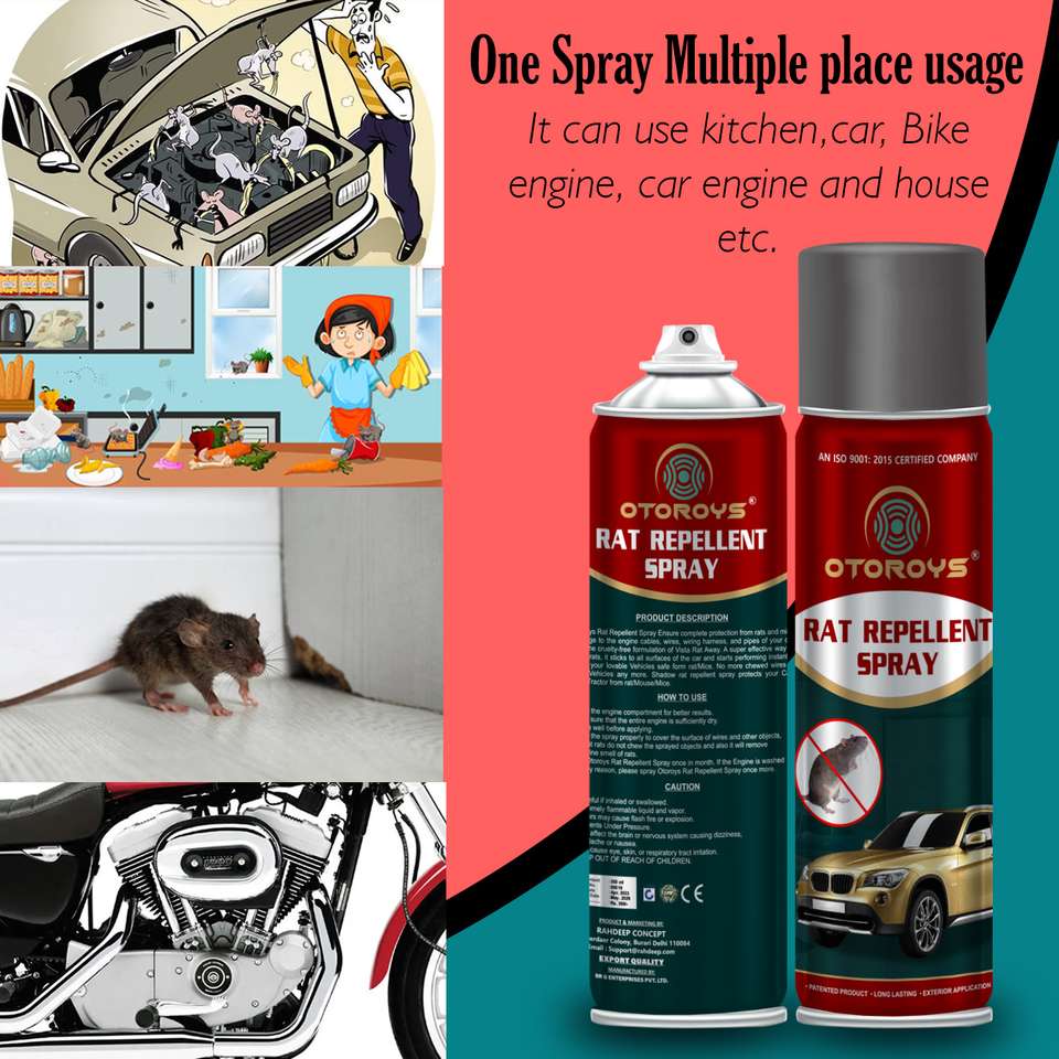Otoroys Powerful Spray Rat Rodent Repellent Anti Rat Treatment For Cars ...