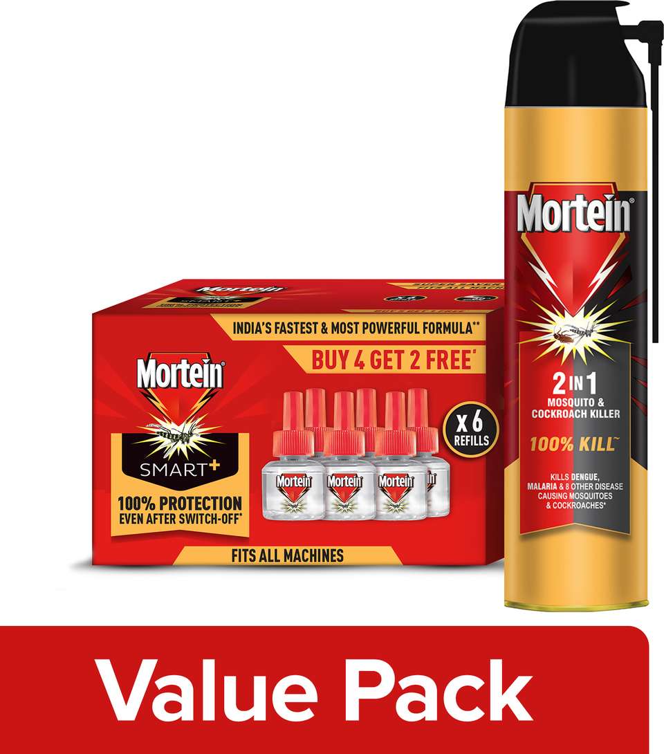 Mortein 2in1 Mosquito Killer & Cockroach spray 600ml+45ml *6 Repellent ...