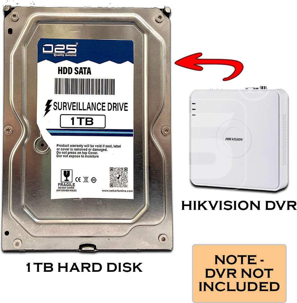 D25 Video 1TB 3.5 Inches Internal Hard Disk Drive for CCTV Camera, DVR ...