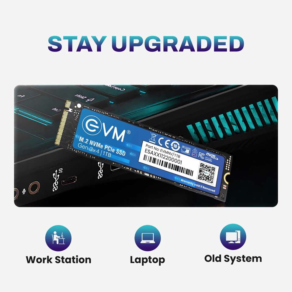 EVM EVMNV 1 TB Desktop, Laptop, All in One PC's Black PCIe NVMe ...