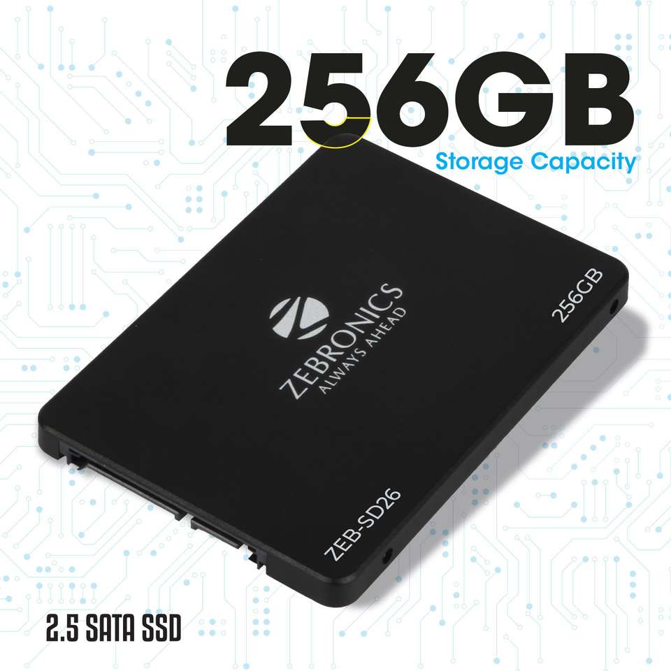 ZEBRONICS 2.5 SATA SSD 256 GB Laptop, Desktop, All in One PC's Black ...