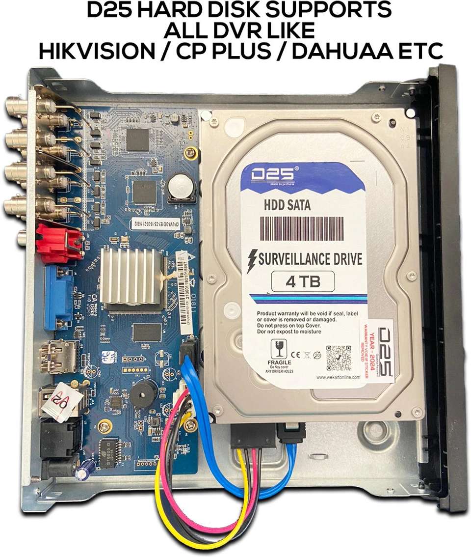 D25 Video 2TB Surveillance Hard Disk for All CCTV Camera DVR 2 TB ...