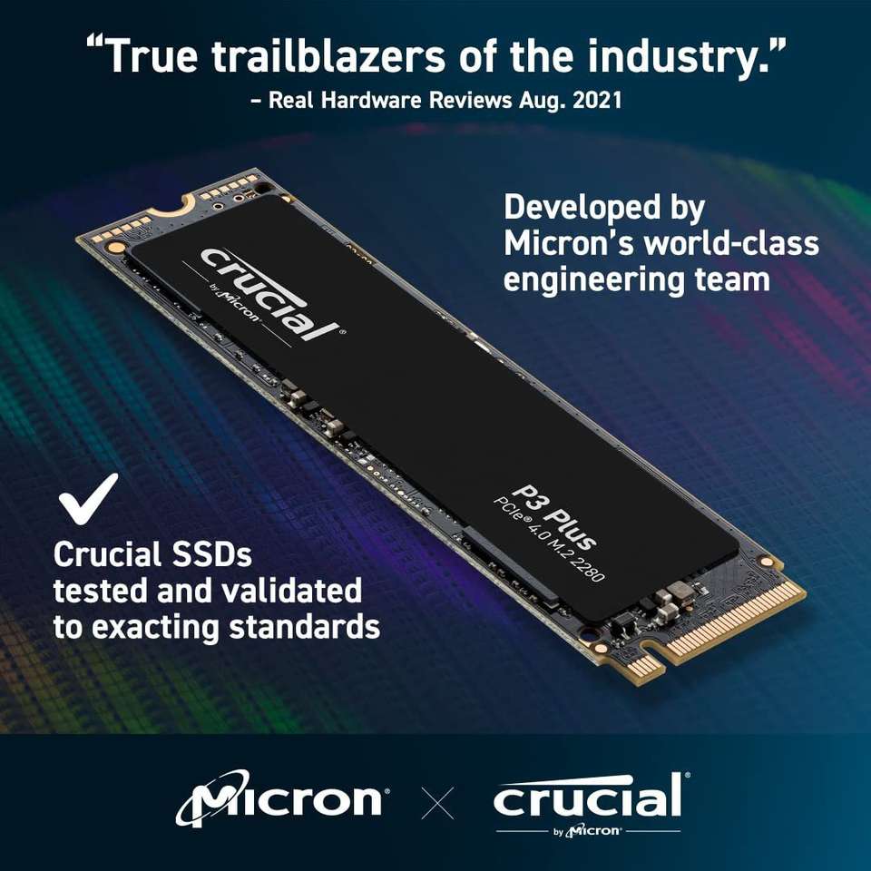 Crucial CT1000P3PSSD8 1000 GB Desktop, Laptop Black PCIe NVMe Internal ...