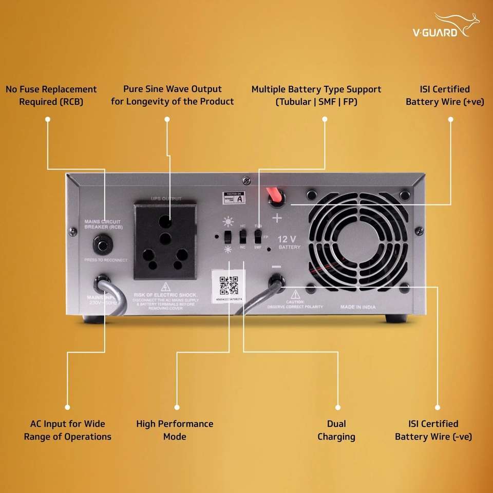 V-Guard Smart Pro 1200s Solar Inverter with Mobile App Control Smart ...