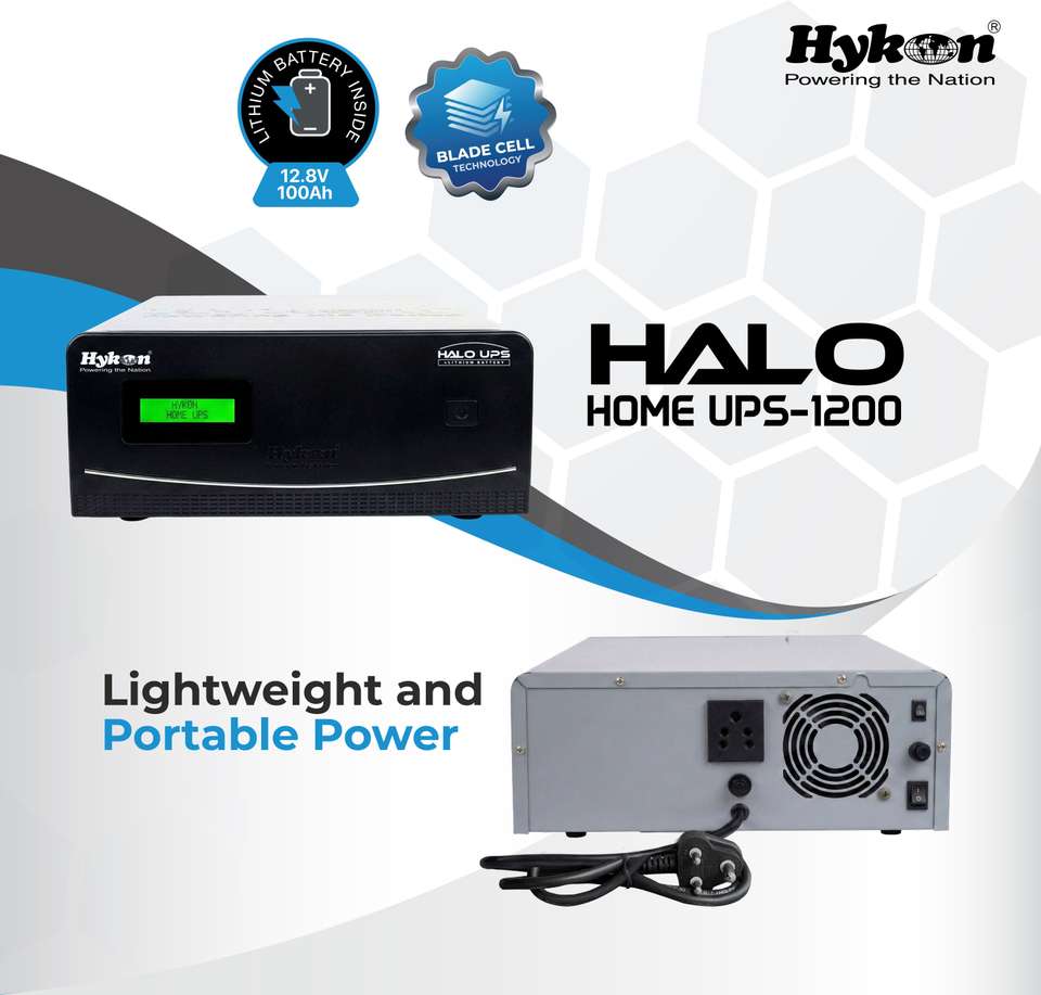 Hykon Halo 1200 Halo 1200 Inbuilt Lithium Ion battery Inverter with 60 ...
