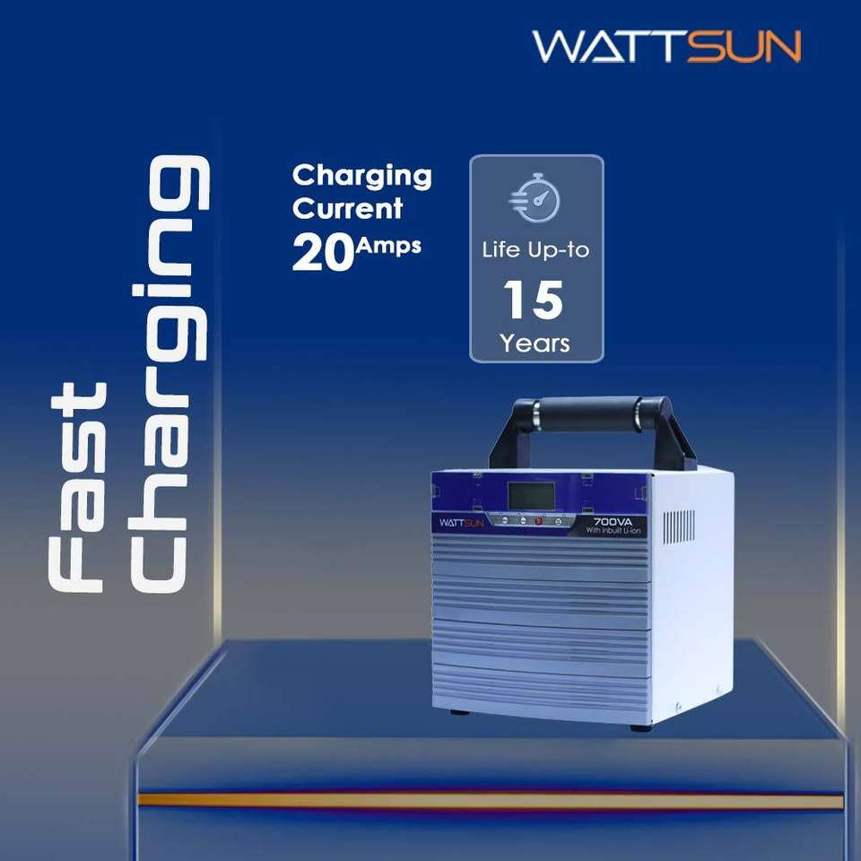 WATTSUN 700 VA UPS-700W with 12 Months Warranty Solar Compatible Pure ...
