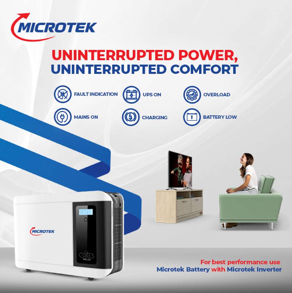 Microtek UPS ELITE 1500 LED 12V (UPS ELITE 1500 LED 12V SW) with 3 Year ...