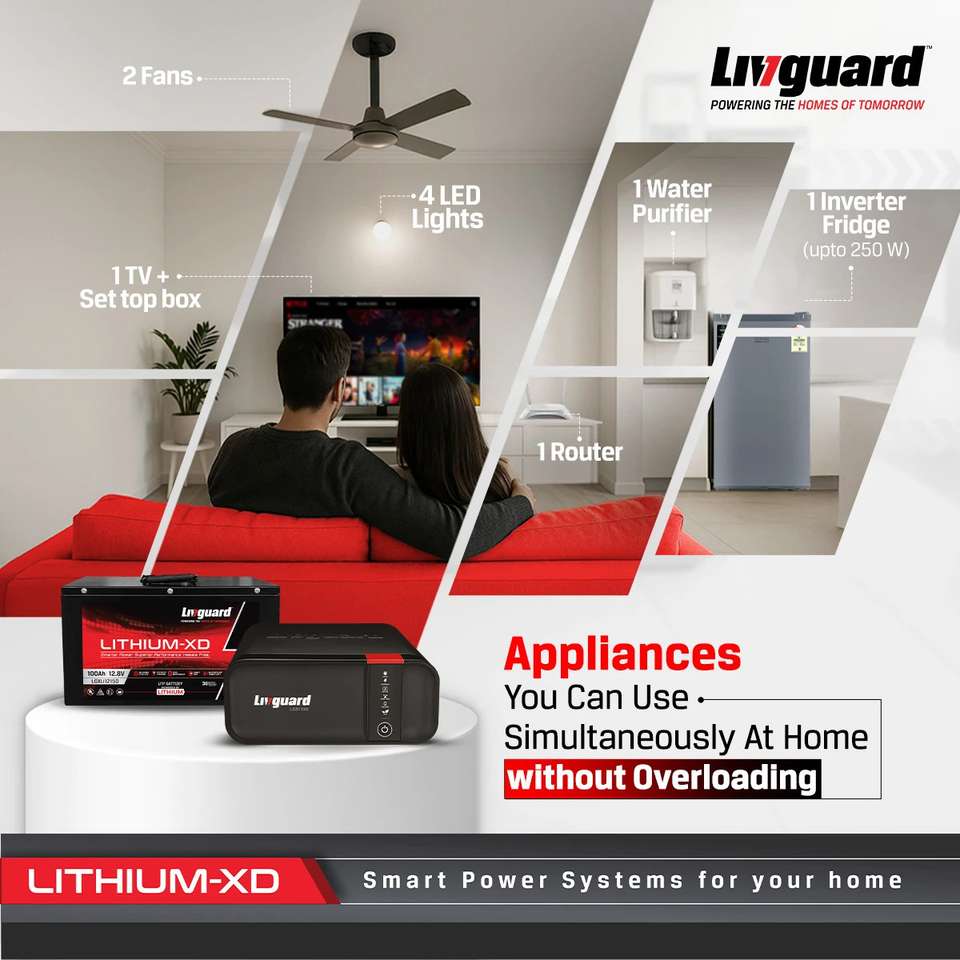 Livguard 900 VA Lithium XD Combo with 3 Year Warranty Lithium Ion Price ...