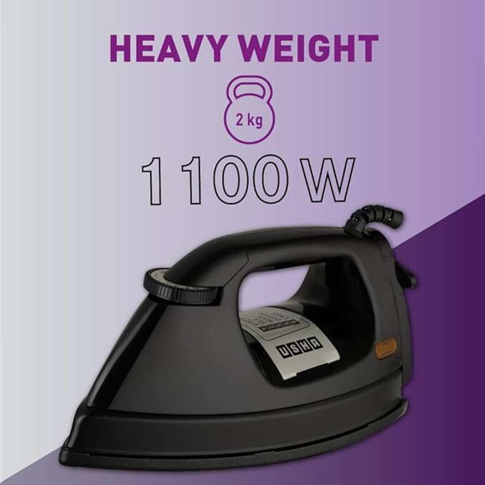 USHA Heavy Weight Iron 1100-Watt 1100 W Dry Iron Price in India - Buy ...
