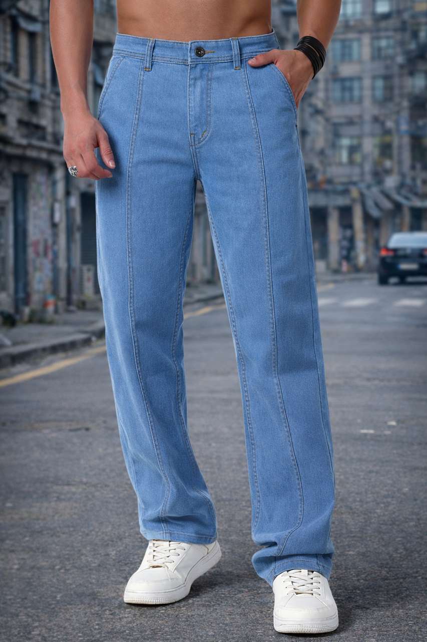 DENIM LOOK Relaxed Fit Men Light Blue Jeans - Buy DENIM LOOK Relaxed ...