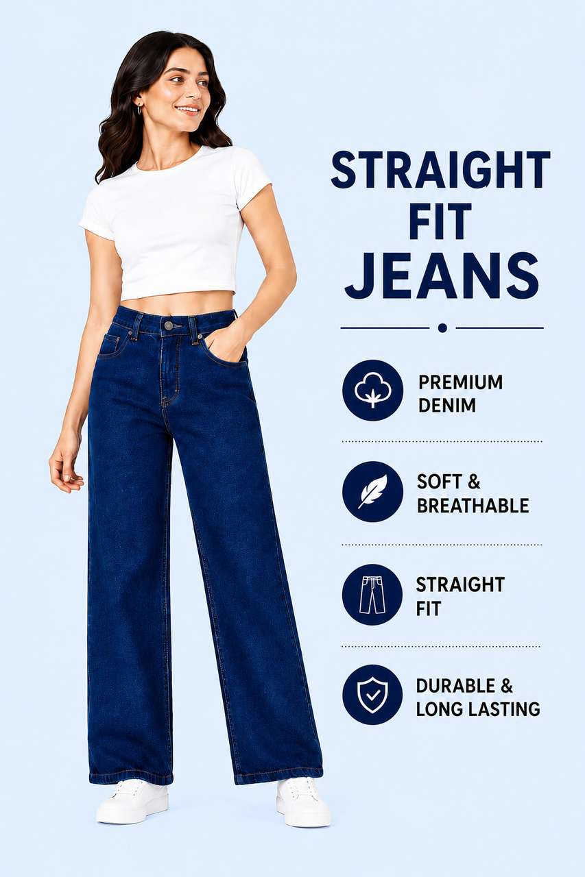 VARACOLLECTIVE Straight Fit Women Dark Blue Jeans - Buy VARACOLLECTIVE ...