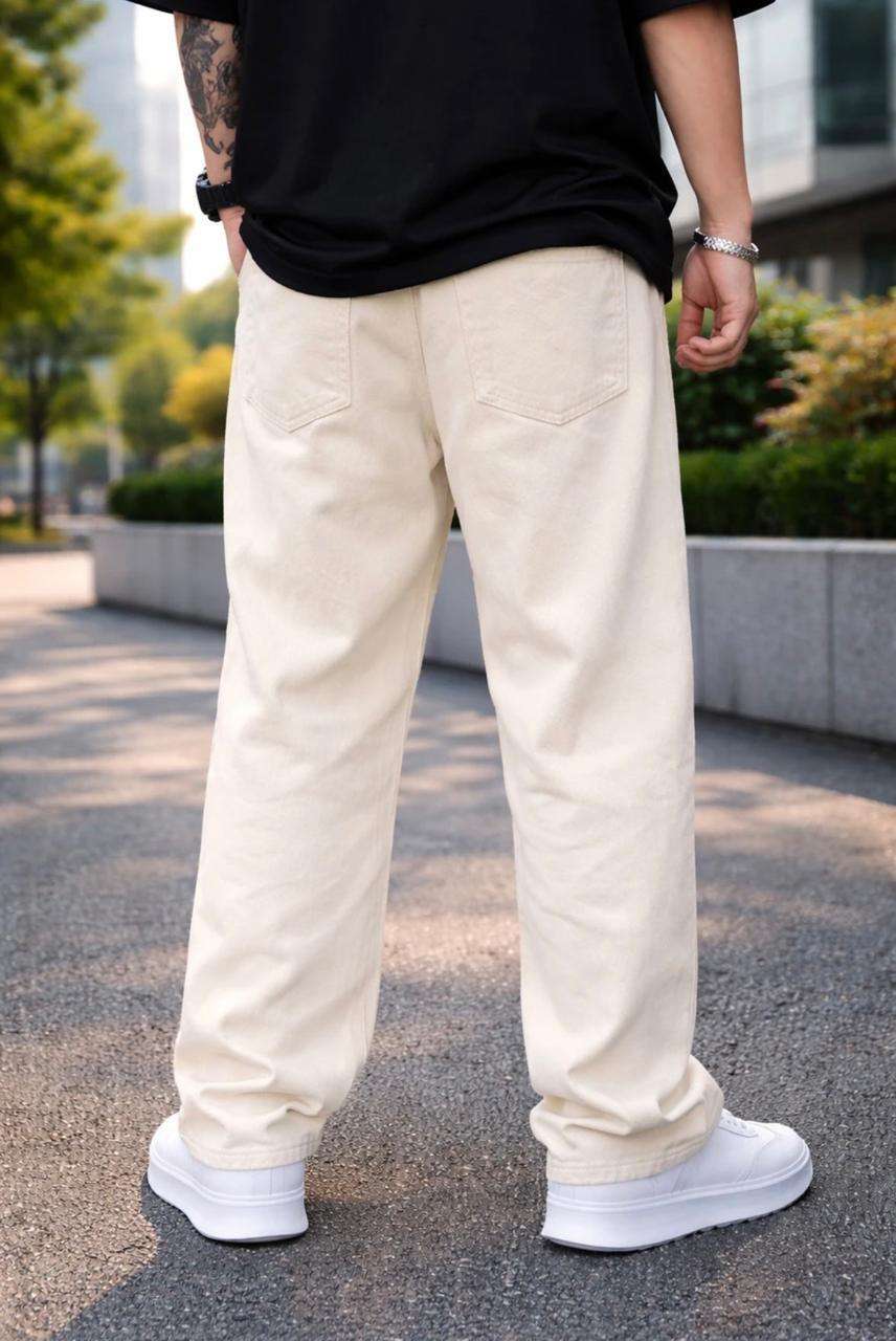 WAYKING Loose Fit Men Beige Jeans - Buy WAYKING Loose Fit Men Beige ...