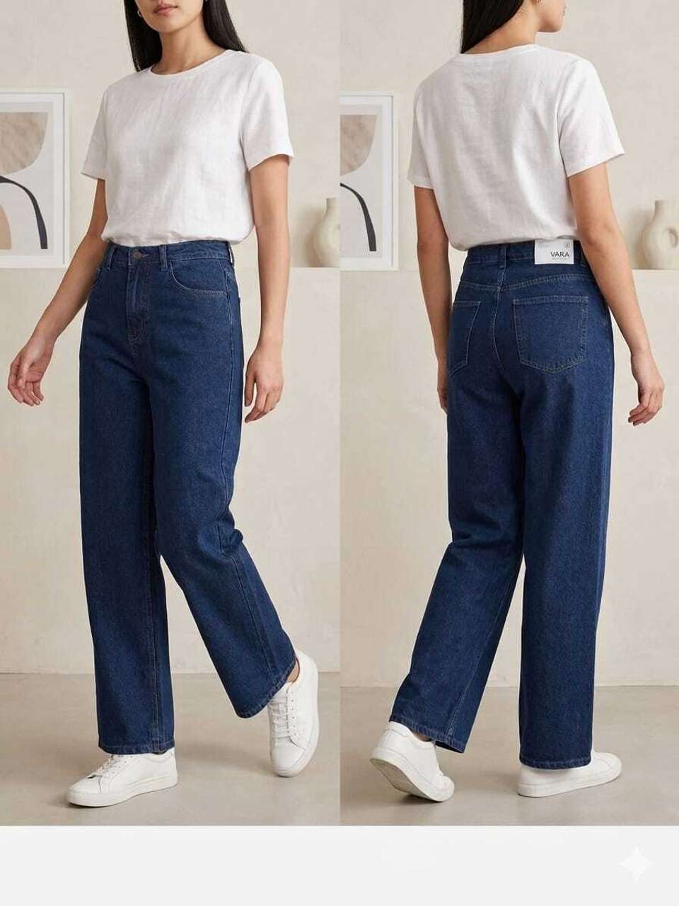 VARACOLLECTIVE Straight Fit Women Dark Blue Jeans - Buy VARACOLLECTIVE ...