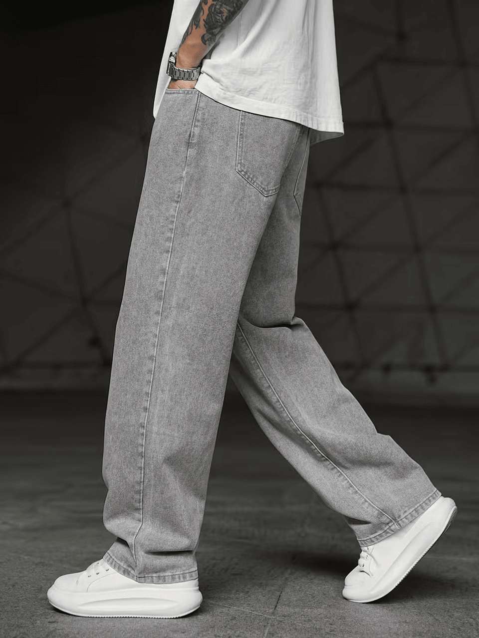 Tashanbaaz Straight Fit Men Grey Jeans - Buy Tashanbaaz Straight Fit ...