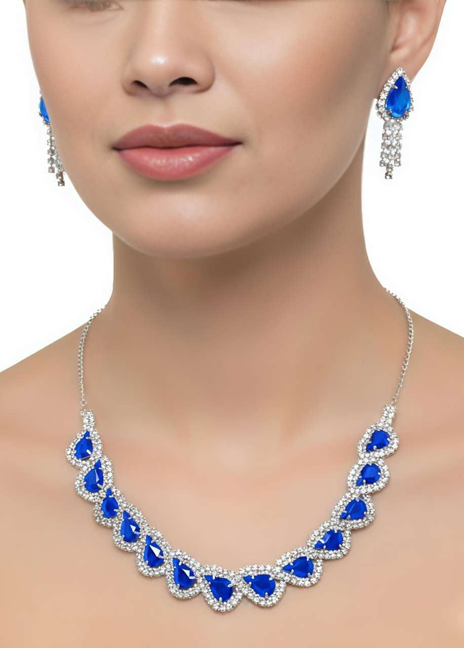 Raksha Alloy Blue, Blue Jewellery Set Price in India - Buy Raksha Alloy ...