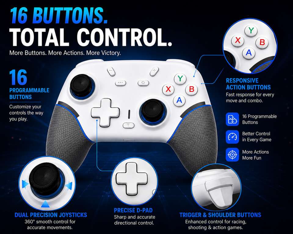 HG WORLD X9 Bluetooth Wireless Controller, Best Value Gamepad, TV Video ...