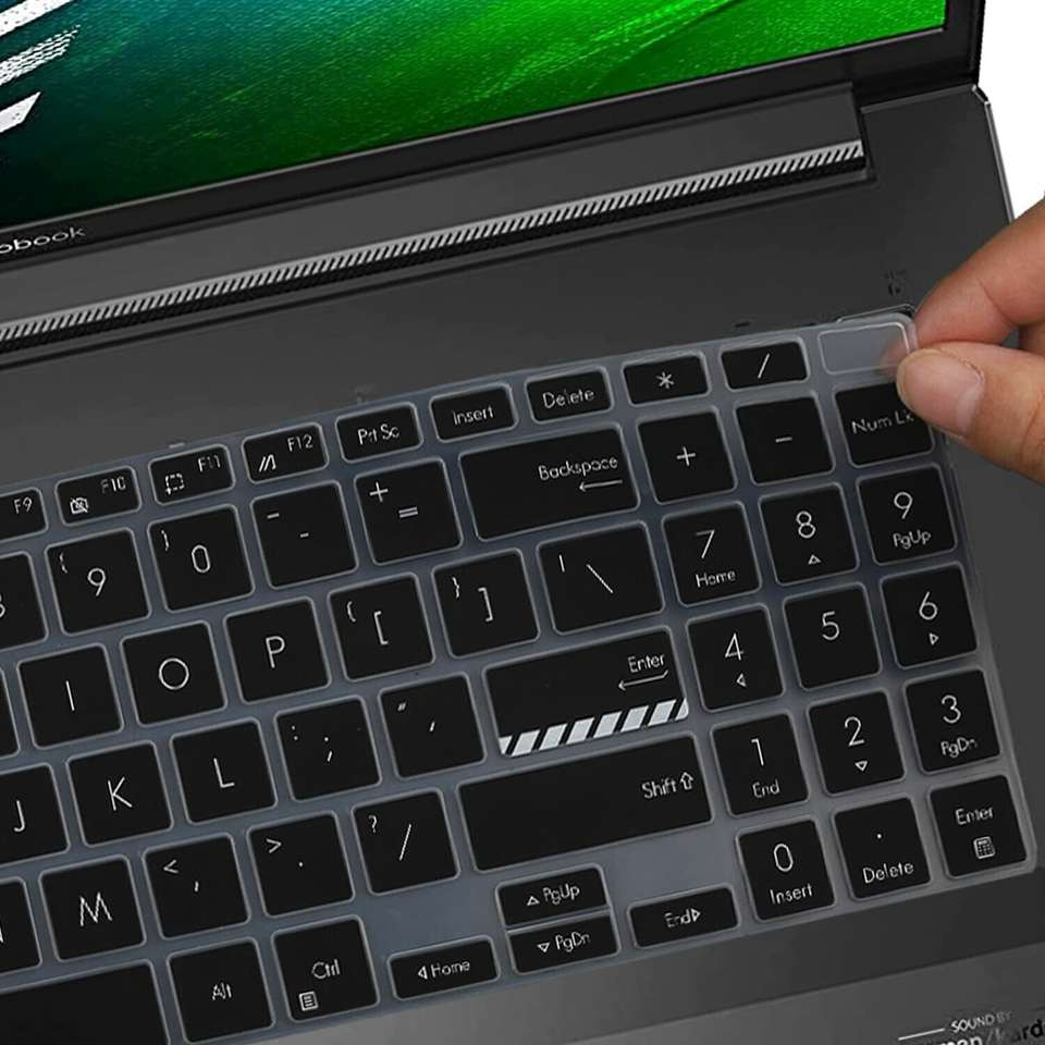 Saco Black,Silicone Keyboard Cover Skin for Vivobook Pro K571GT 15.6 ...