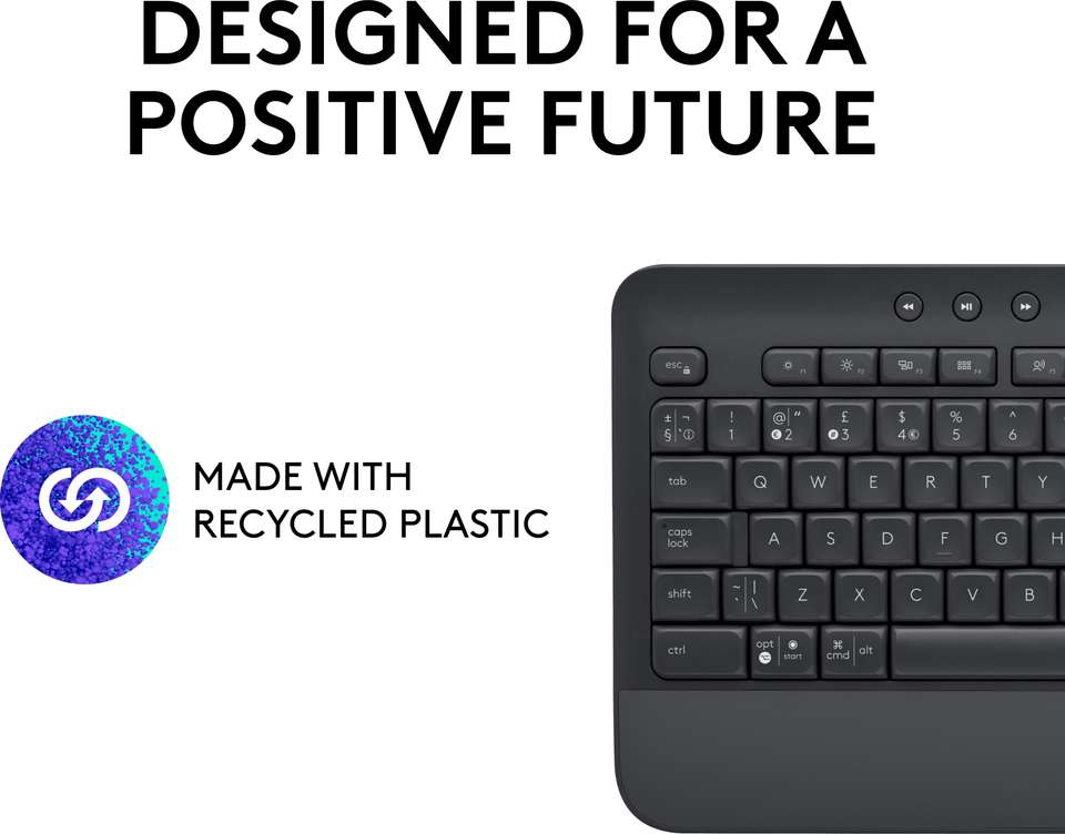 Logitech Signature K650 Bluetooth Standard Desktop Keyboard Compatible ...