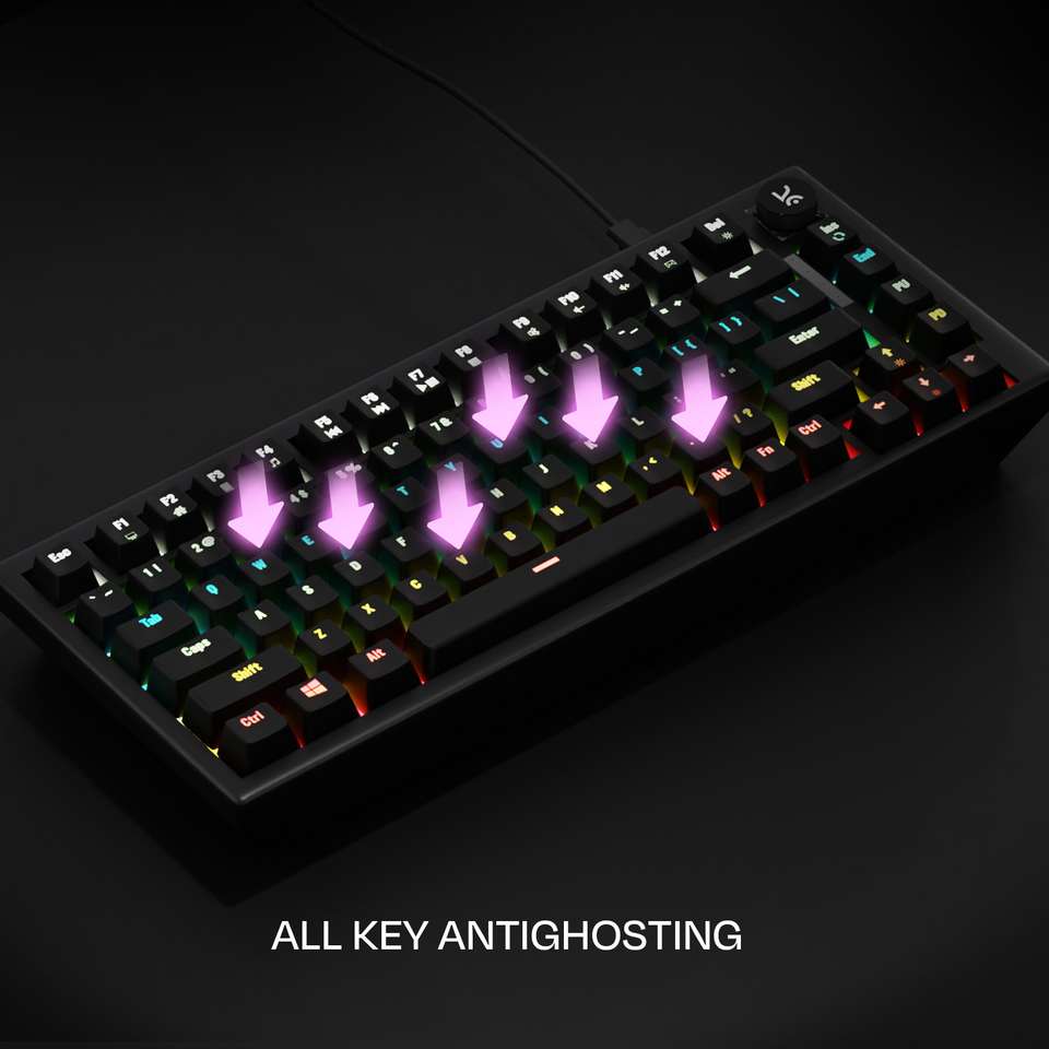Kreo Hive RGB Gaming Mechanical Keyboard, RGB Keyboards, Braided Cable ...