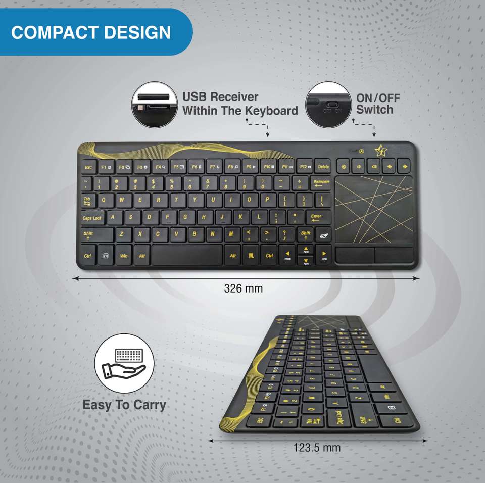 Flipkart SmartBuy KG3618- Keyboard with Touchpad | Wireless Standard ...