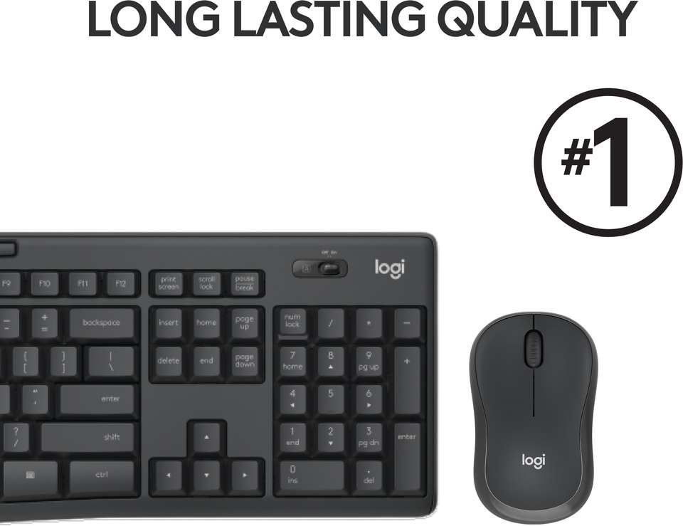 Logitech MK295 Silent Wireless Mouse & Keyboard Combo with SilentTouch ...