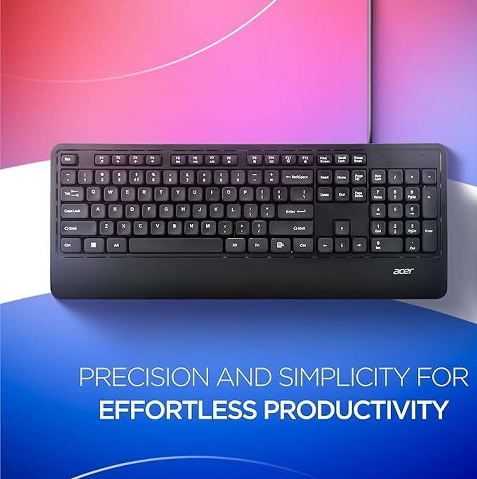 Acer Wired Keyboard with Palm Rest |Co-Pilot Shortcut Key | Rupee ...