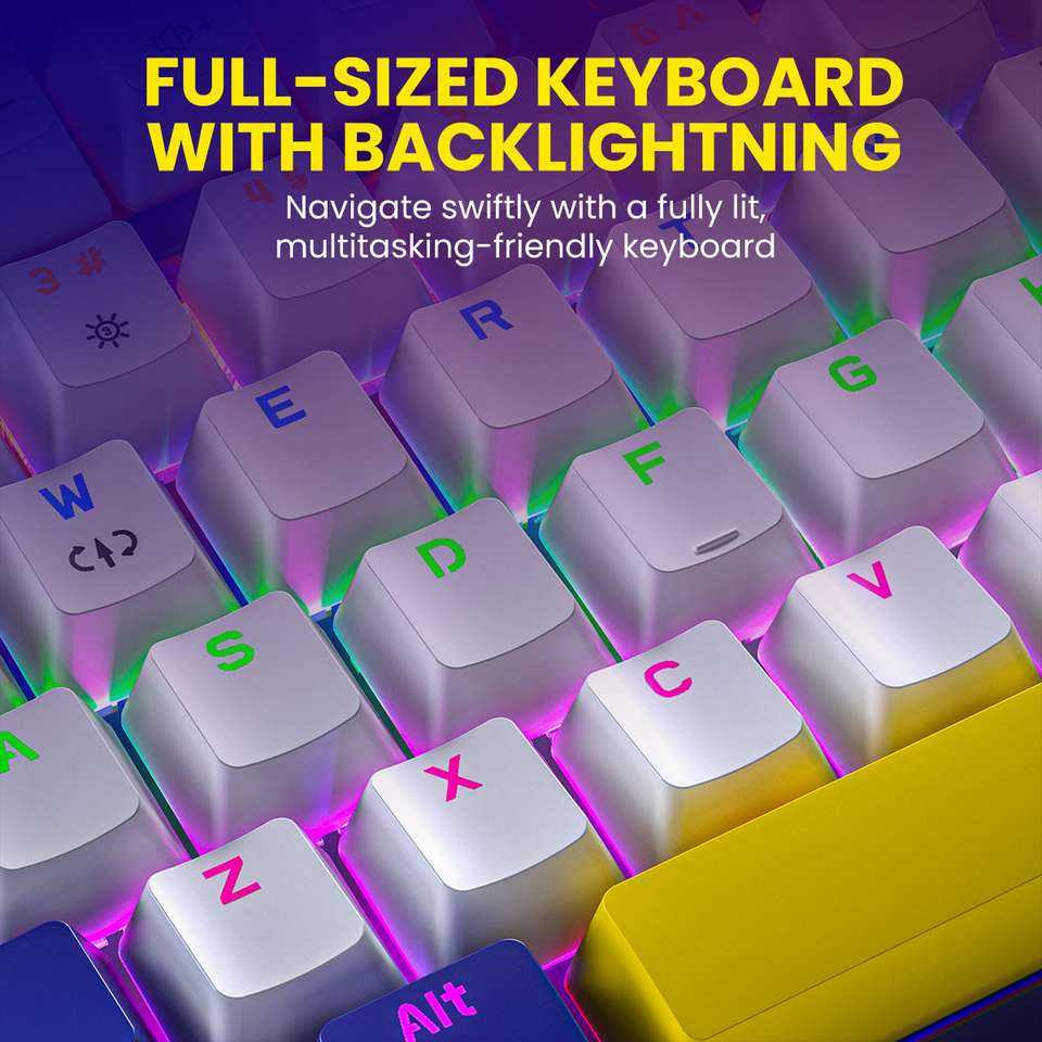 Portronics K1 Mechanical Gaming Keyboard with Blue Switches, 20+ RGB ...