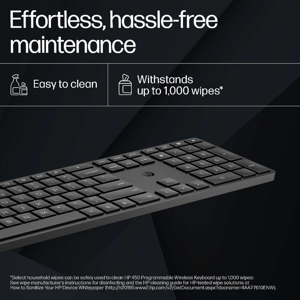 HP 450 Programmable Wireless Standard Laptop Keyboard Compatible with ...