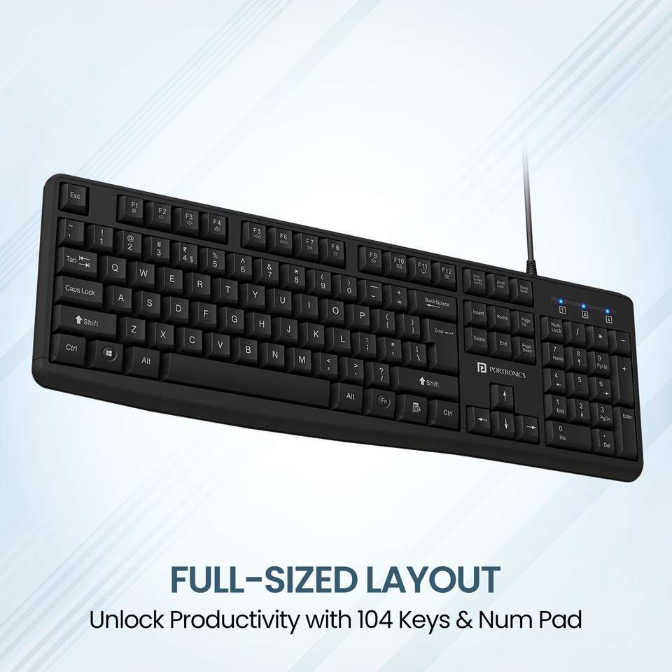 Portronics Ki-Pad 4, Multimedia Hotkeys, Rupee Symbol Key, Ergonomic ...