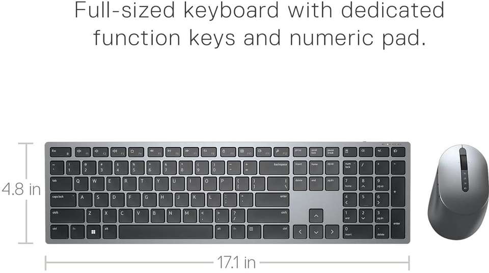 DELL KM7321W Bluetooth Standard Laptop Keyboard Compatible with Desktop ...