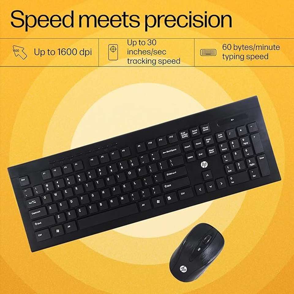 HP wireless keyboard & mouse combo Wireless Standard Laptop Keyboard ...