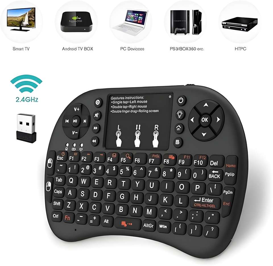 FRONY Bluetooth Wireless Keyboard with Slim & Portable Easy-Switch, TV ...