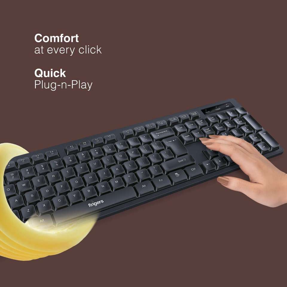 FINGERS ButterClicks Wired USB Standard Multi-device Keyboard ...