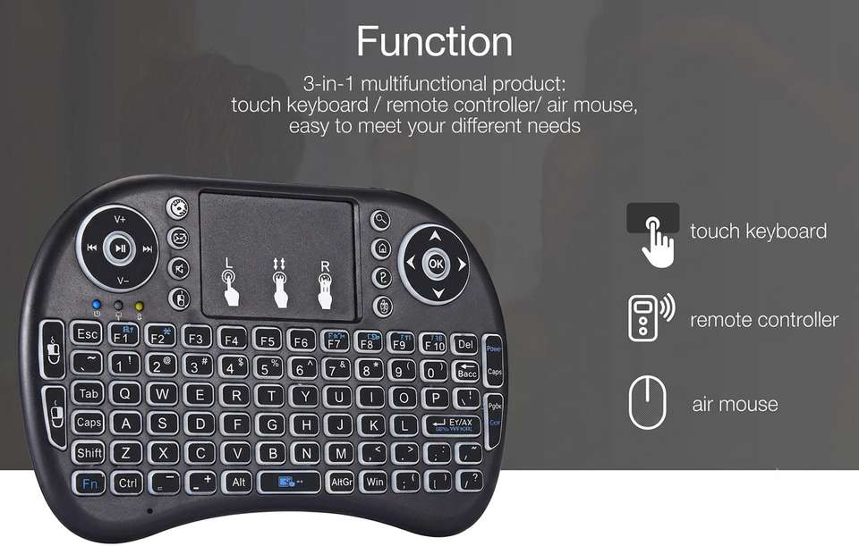 DAKSHWAY Mini Wireless Keyboard Touchpad Mouse Combo BK2641 Bluetooth ...