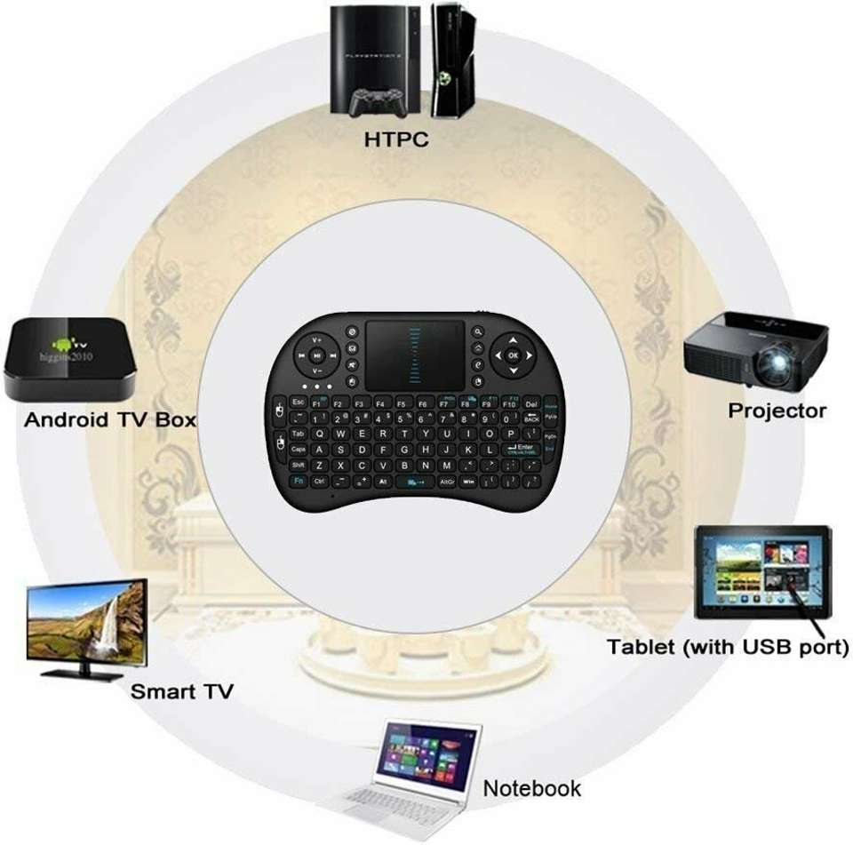 Clairbell Qwx_1446_Mini Wireless Keyboard with Touchpad Mouse, 2.4ghz ...